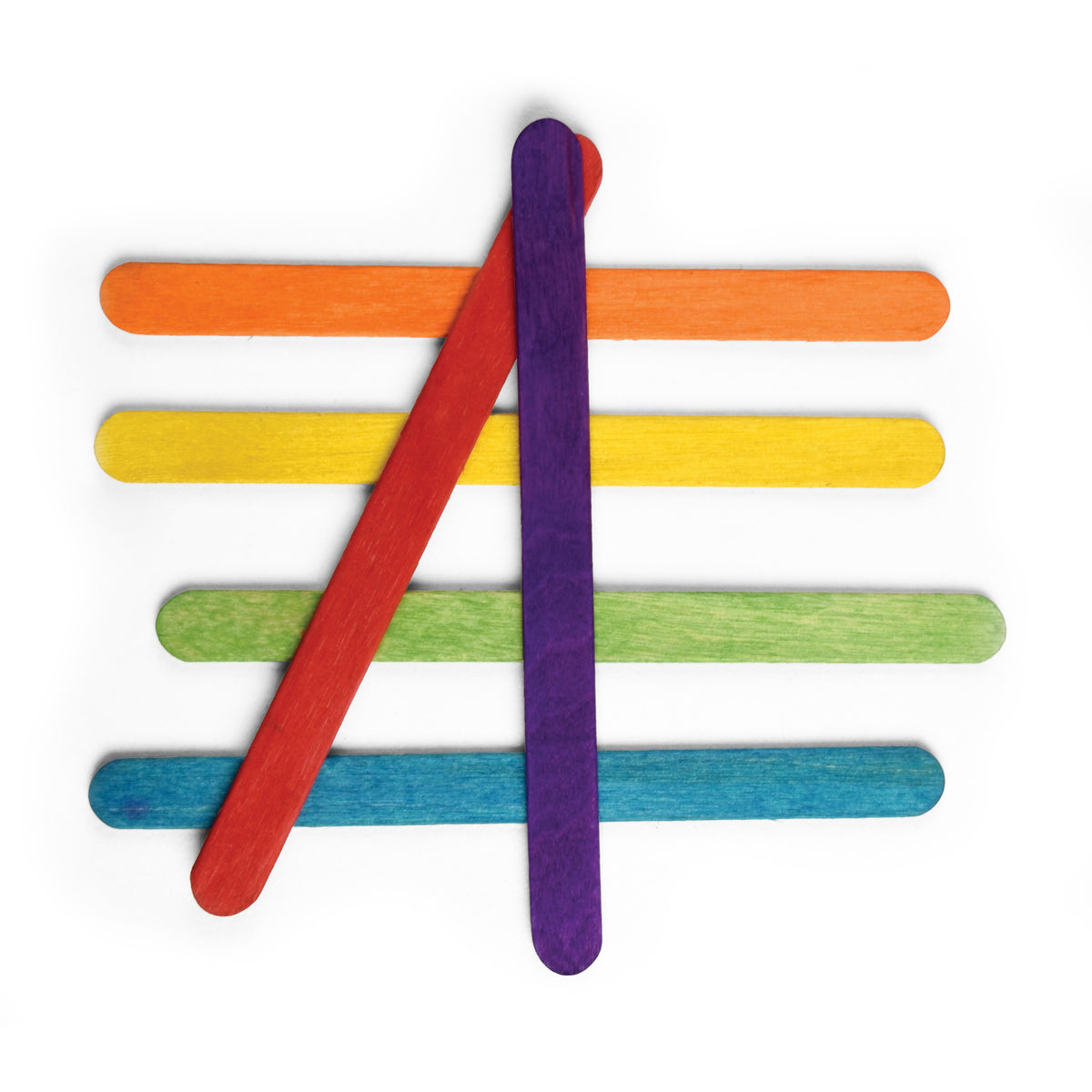 BONZA - WOODEN PADDLE POP STICK - MIXED COLOURS - 114MM – Bygreen