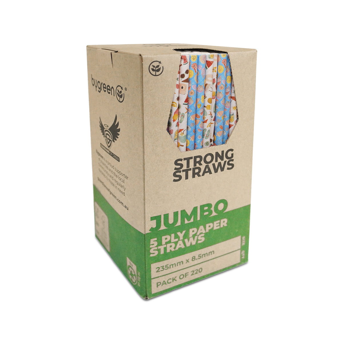STRONG STRAWS - 5 PLY JUMBO PAPER STRAW - LAGUNA MIX – Bygreen